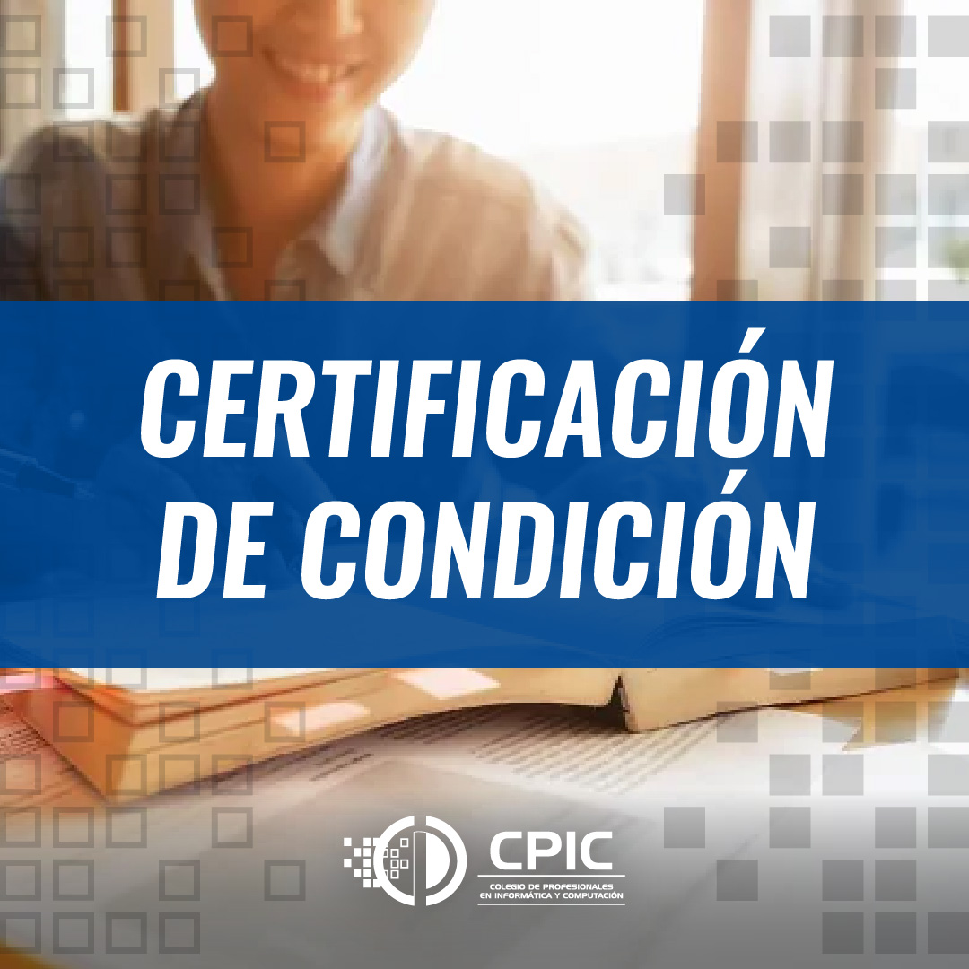 Certificación de condición - CPIC Servicios